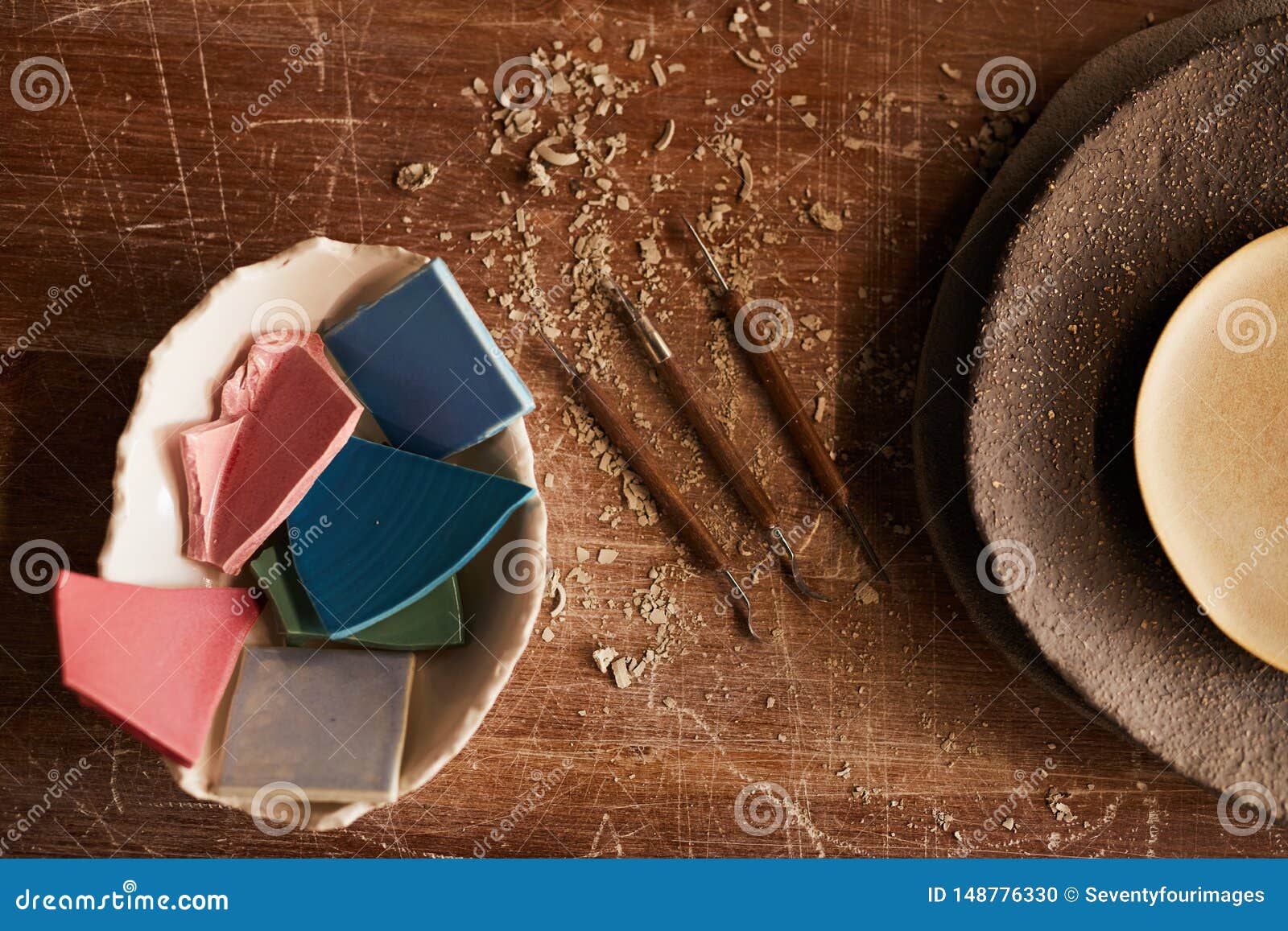 Handmade ceramics stock photo. Image of kitchenware - 148776330