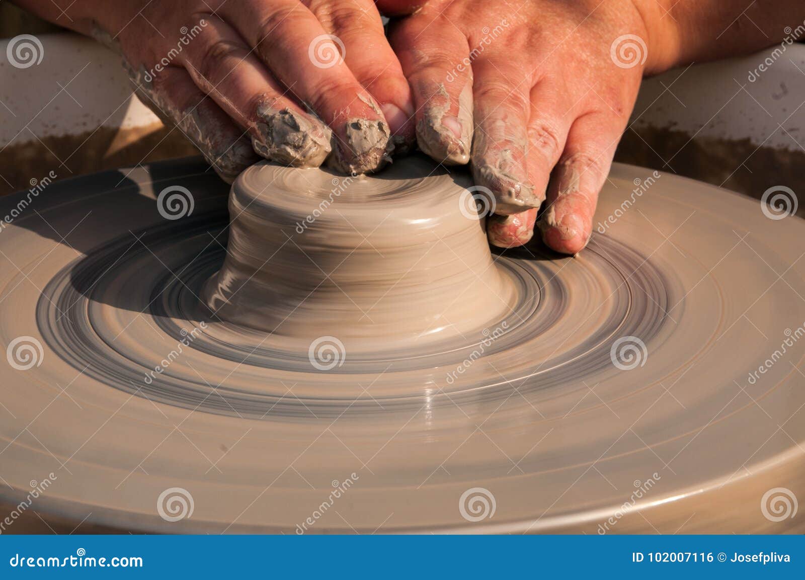 Handmade Ceramics Production on the Pottery Circle Stock Photo - Image ...