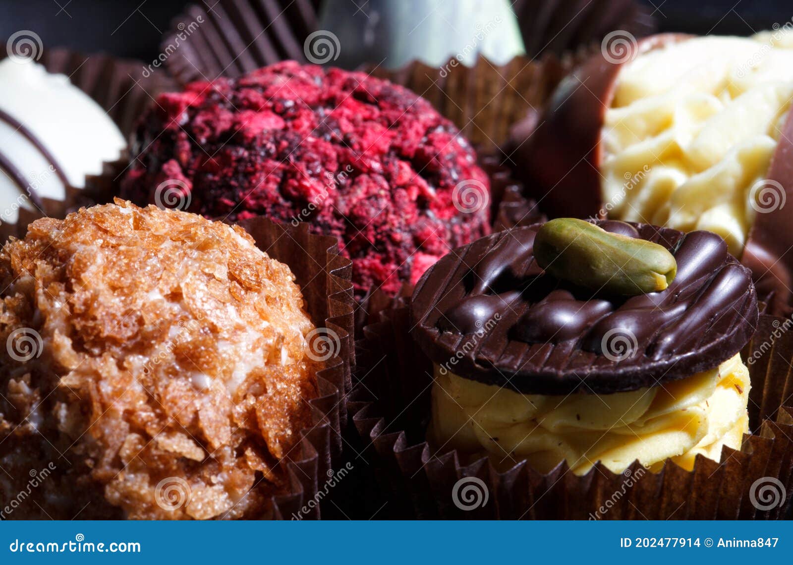 Handmade Chocolate Candies Assorted Stock Photo - Image of assortment ...