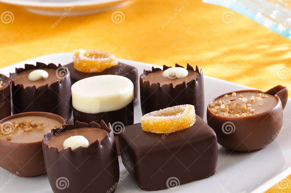 Handmade Chocolate, Closeup Stock Photo - Image of chocolates, brown ...