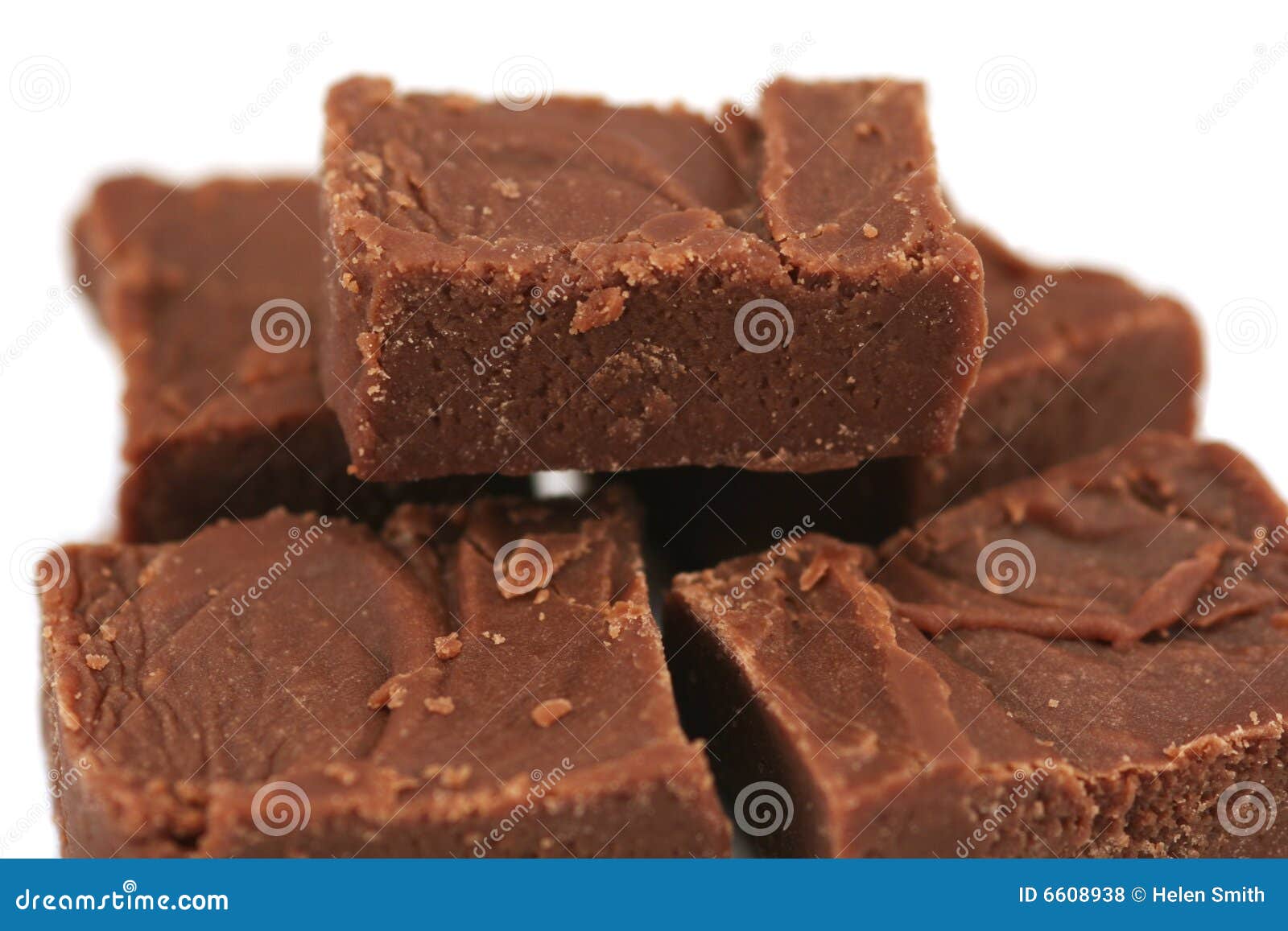 Handmade Chocolate Fudge Closeup Stock Photo - Image of white, candy ...