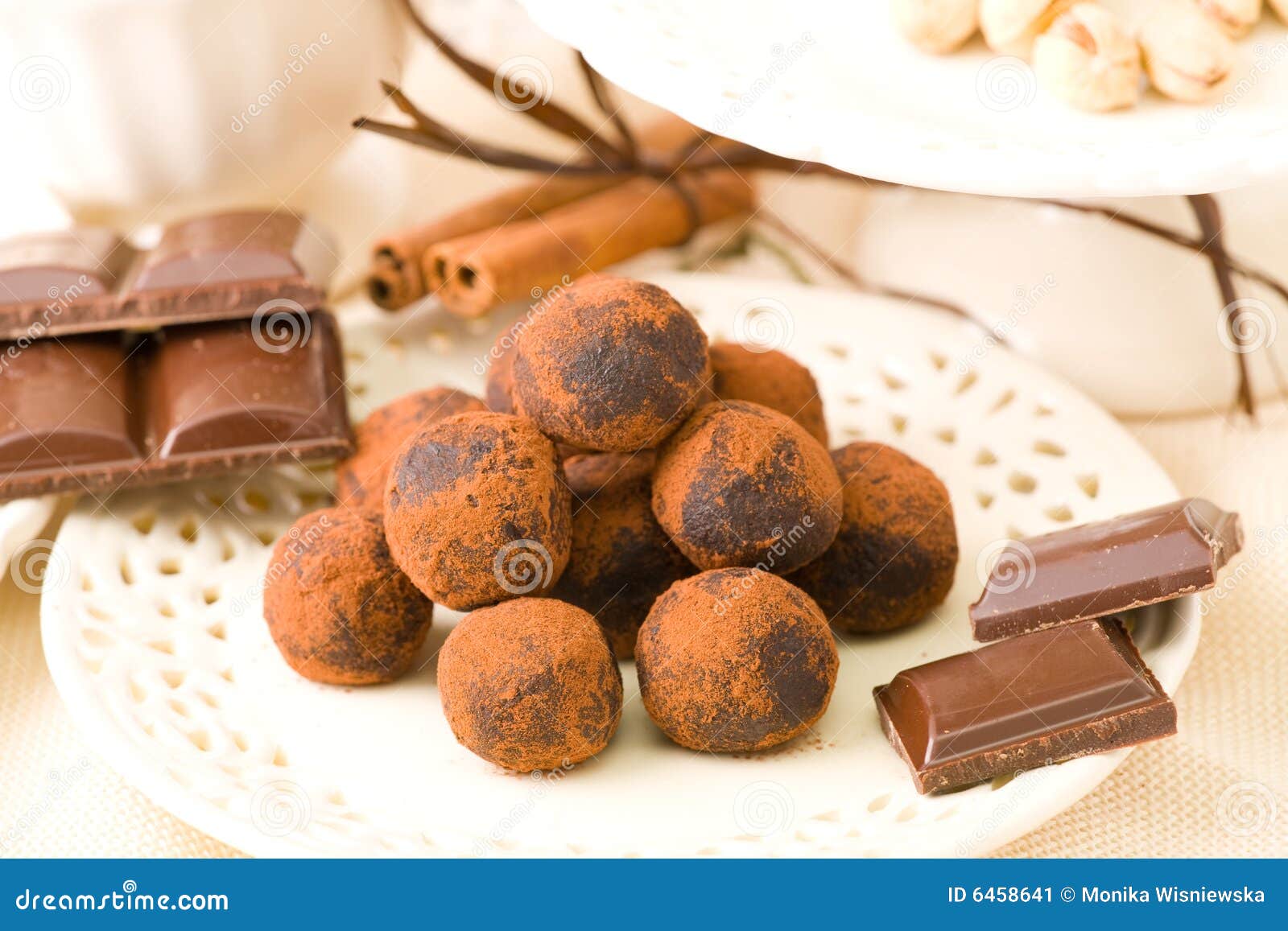 Handmade Chocolates stock image. Image of walnut, appetizing - 6458641