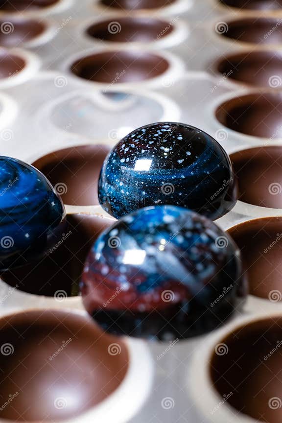 Handmade Chocolates and Sweets in the Making Stock Photo - Image of ...