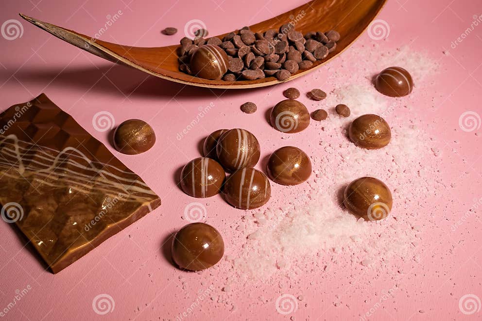 Handmade Chocolates and Sweets in the Making Stock Photo - Image of ...
