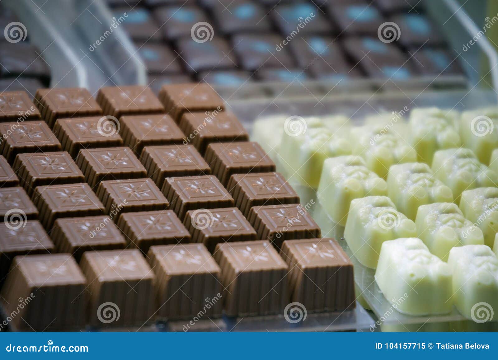 Handmade Chocolates of Various Forms Stock Image - Image of confection ...