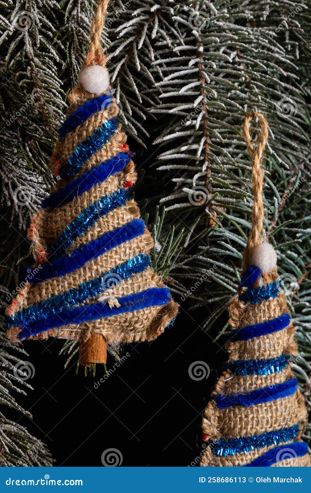 Handmade Christmas Tree Toy, Christmas Toy Herringbone Tree, Burlap Stock Image - Image of lace ...