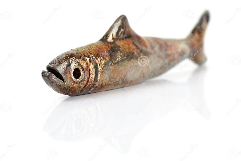 Handmade Clay Fish Isolated on White Stock Image - Image of pottery ...