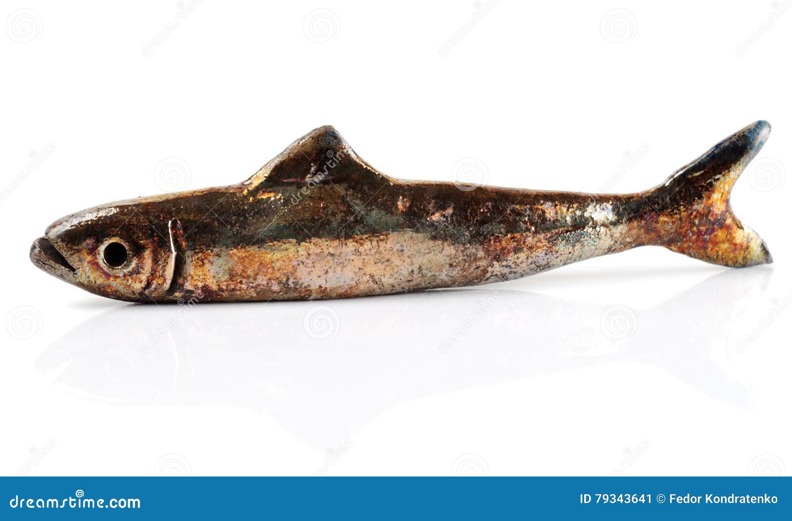 Handmade Clay Fish Isolated on White Stock Image - Image of species ...