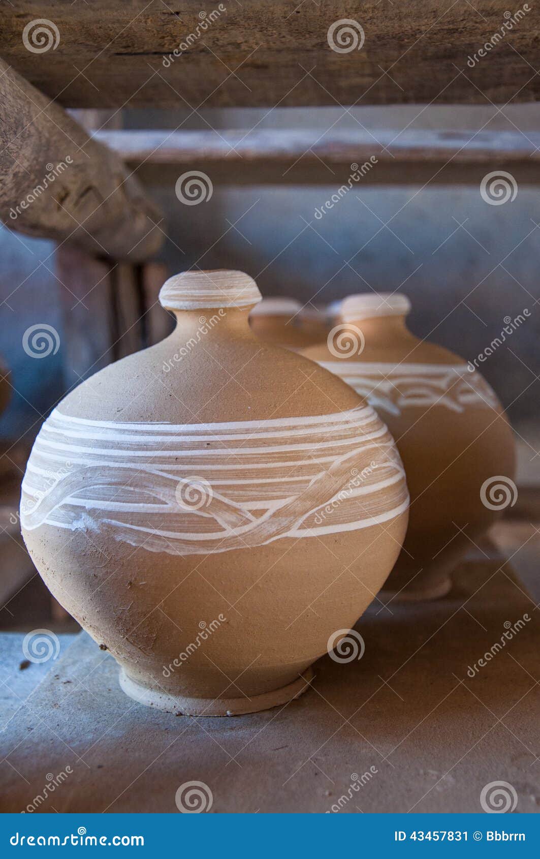 Handmade clay pots stock image. Image of ceramic, antique - 43457831