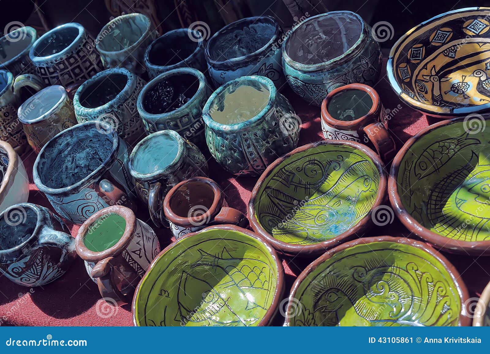Handmade clay pots stock image. Image of ceramics, indigenous - 43105861
