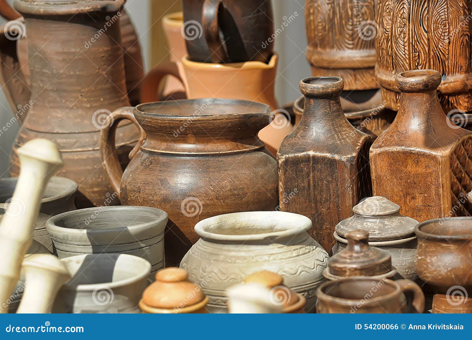 Handmade clay pots stock photo. Image of pots, indigenous - 54200066