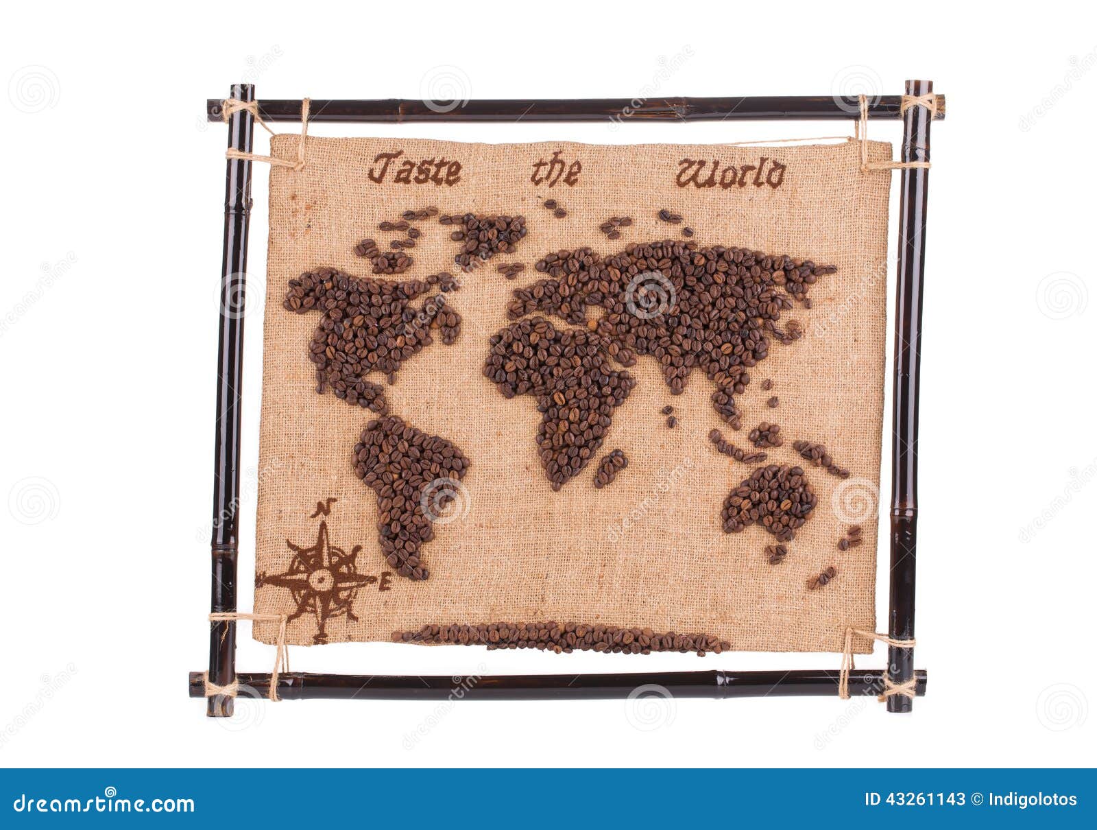 Handmade coffee map. stock image. Image of global, cafe - 43261143