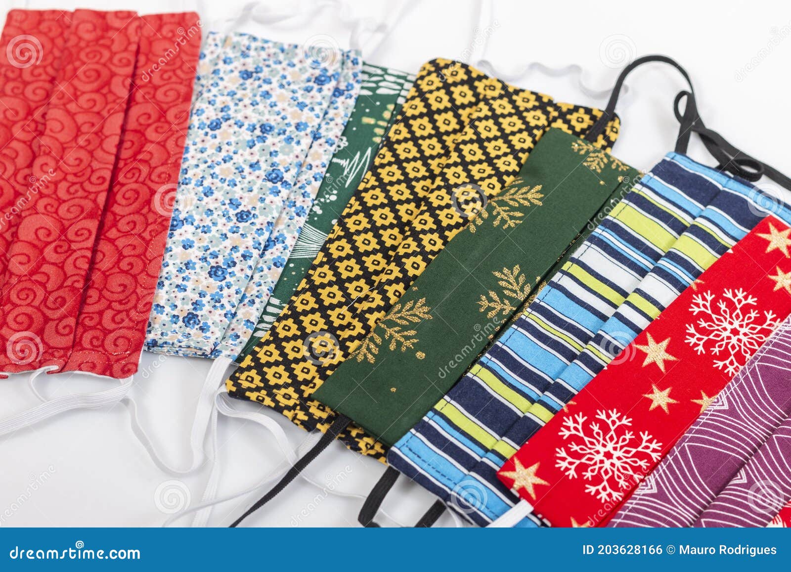 Handmade Colorful Face Masks Stock Photo - Image of epidemic, medicine ...