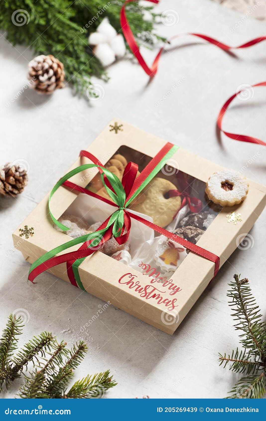 Handmade Cookies and Gift Box Stock Image - Image of christmas, cookies ...