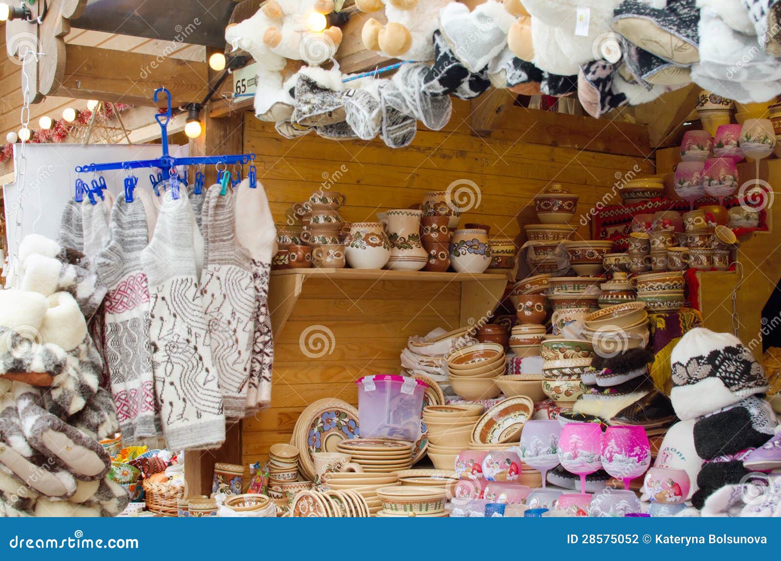 Handmade Crafts on City Market Stock Photo - Image of decoration ...