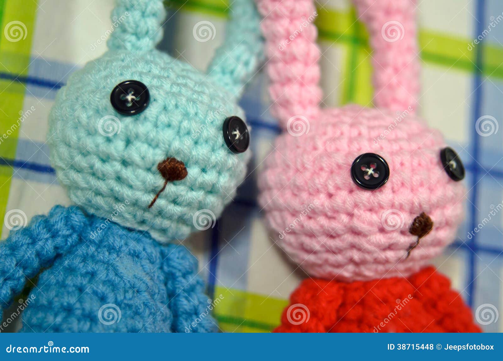 Handmade Crochet Bunny Dolls Stock Photo - Image of sewing, gift: 38715448