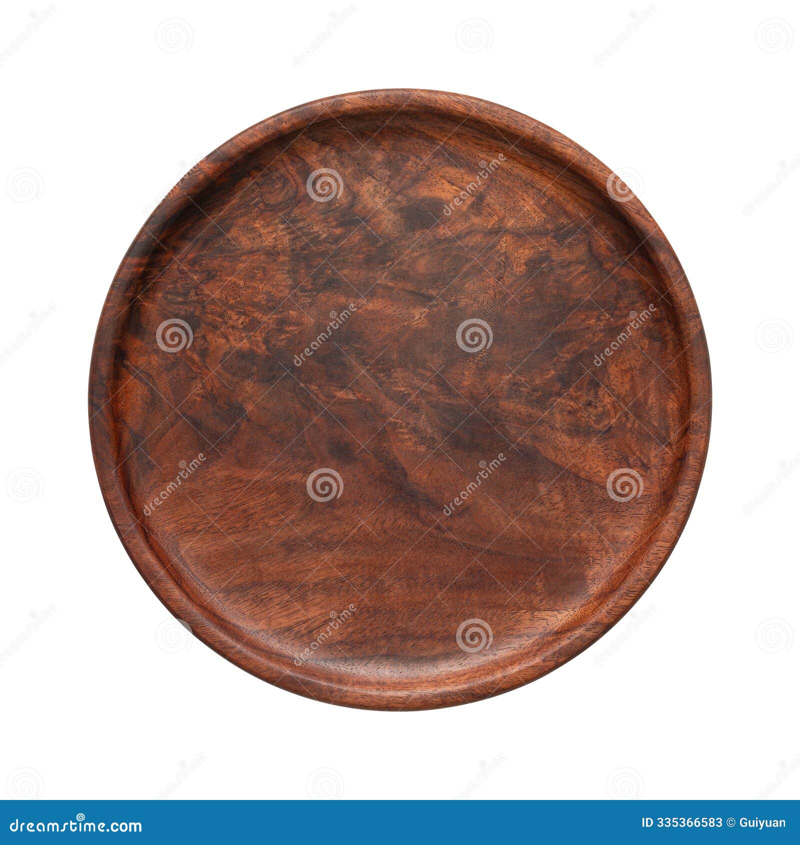 Handmade Dark Walnut Wooden Plate. Empty Wooden Plate Stock Image ...