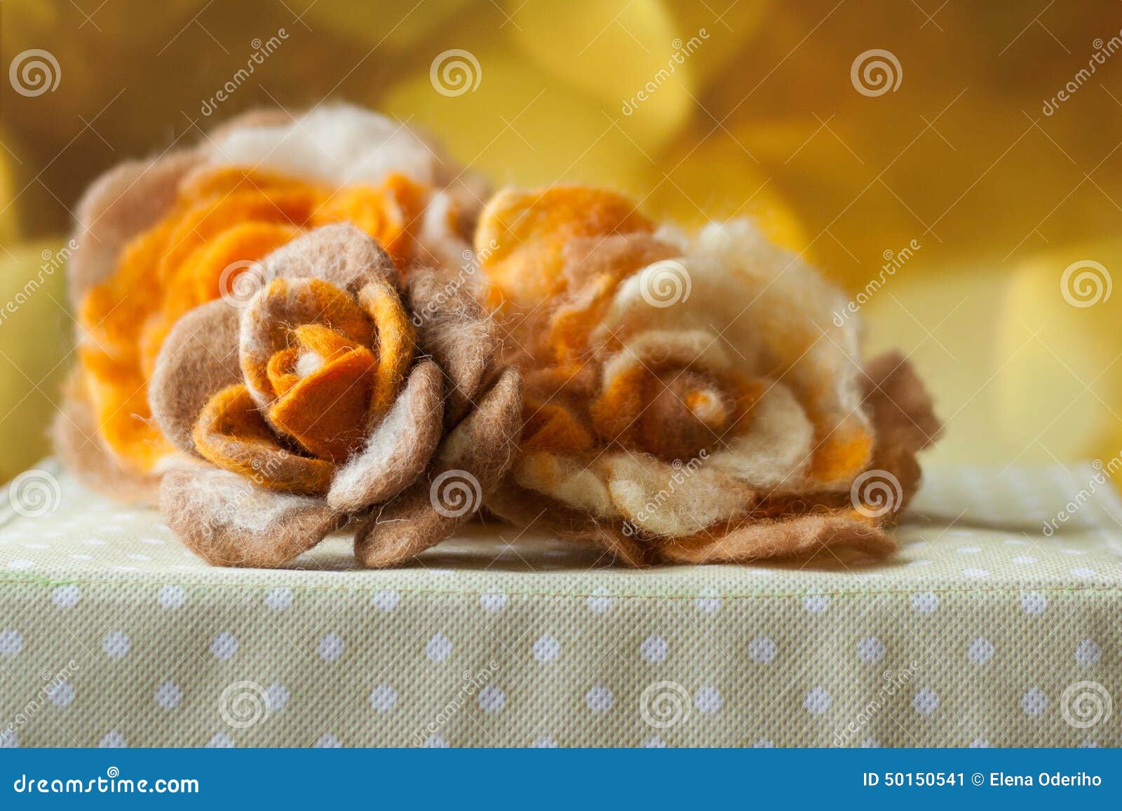 Handmade Decoration Rose Matted Wool Stock Image - Image of decorating ...