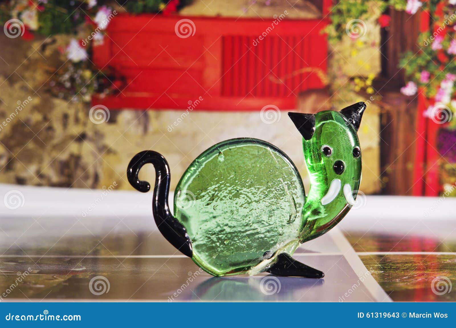 Handmade Decorative Figure of Melted Green Glass Stock Image - Image of ...