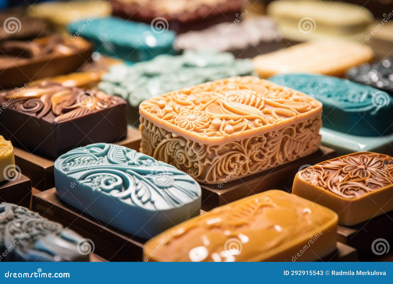 Handmade Different Shape Soap, Close Up Stock Image - Image of luxury ...