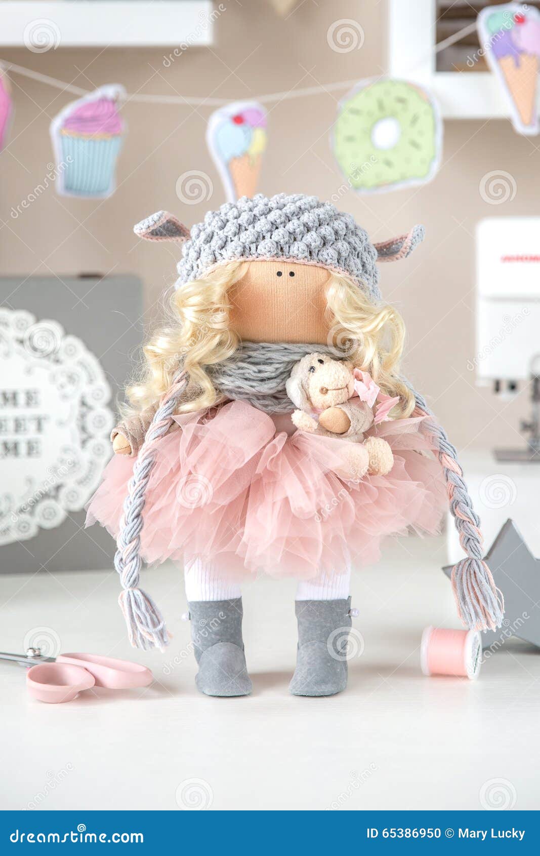 Handmade doll stock photo. Image of good, beautiful, dolly - 65386950