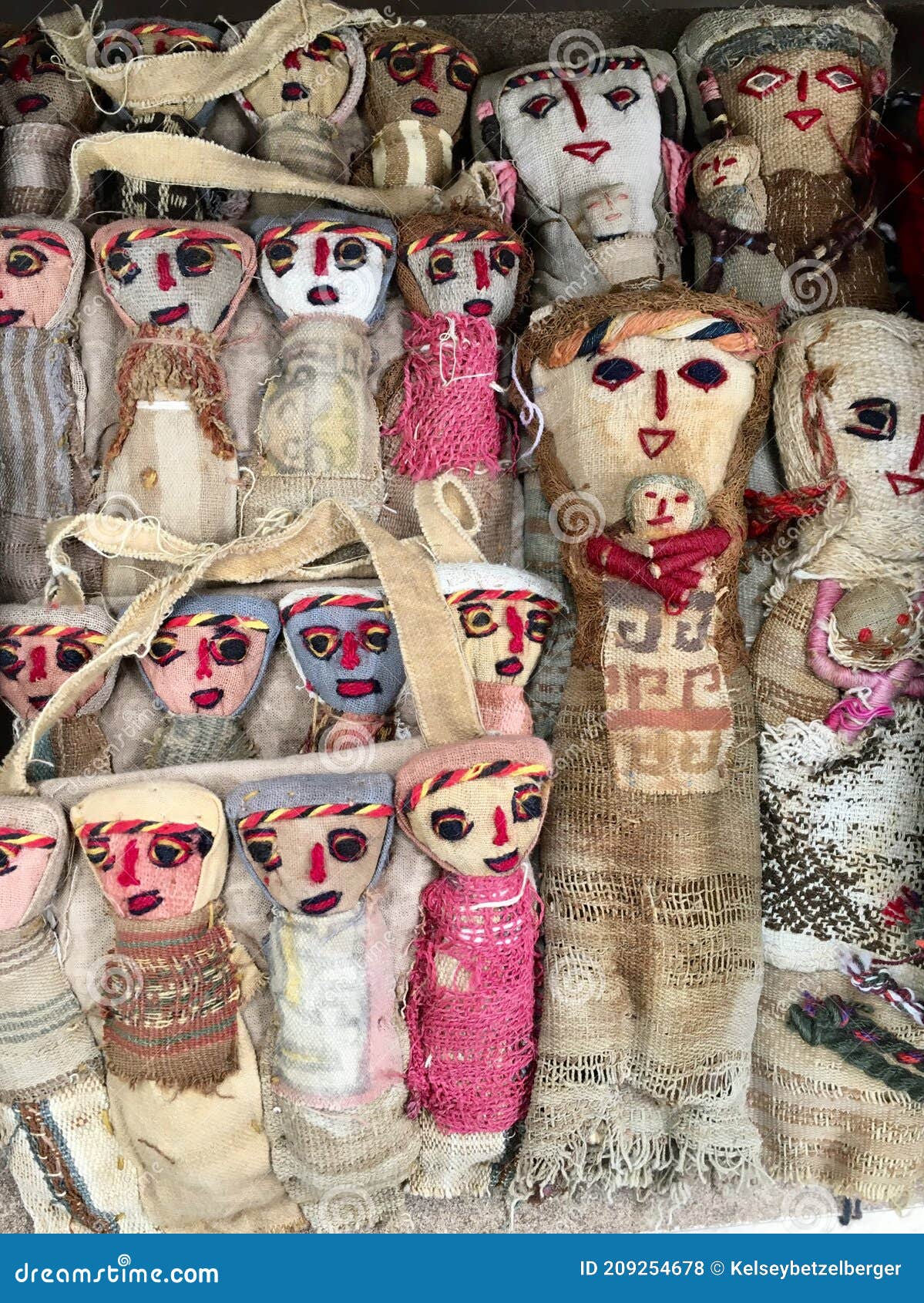 Handmade dolls in Peru stock photo. Image of textile - 209254678