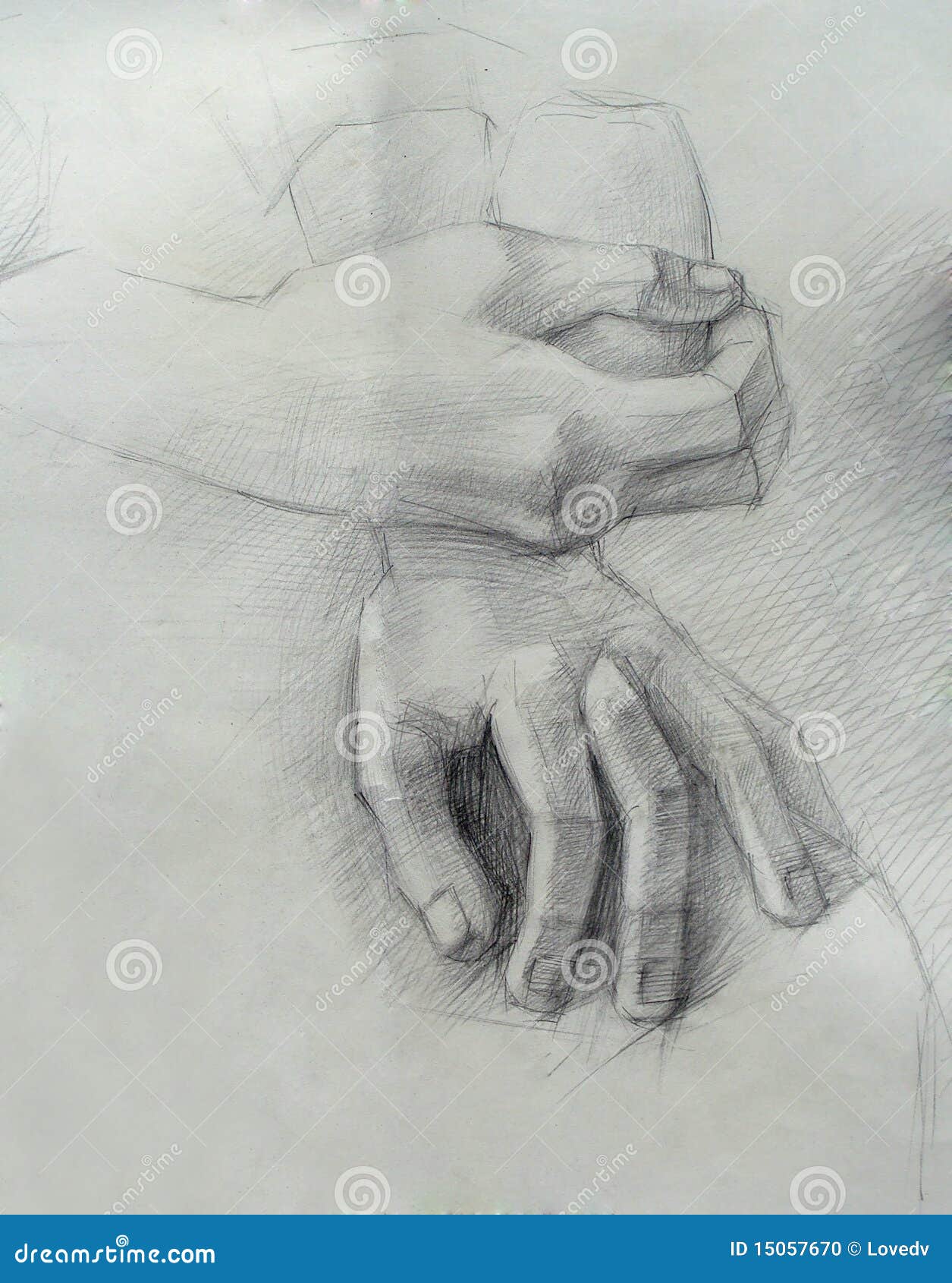 A Handmade Drawing Of Hands Stock Illustration - Illustration of sketch ...