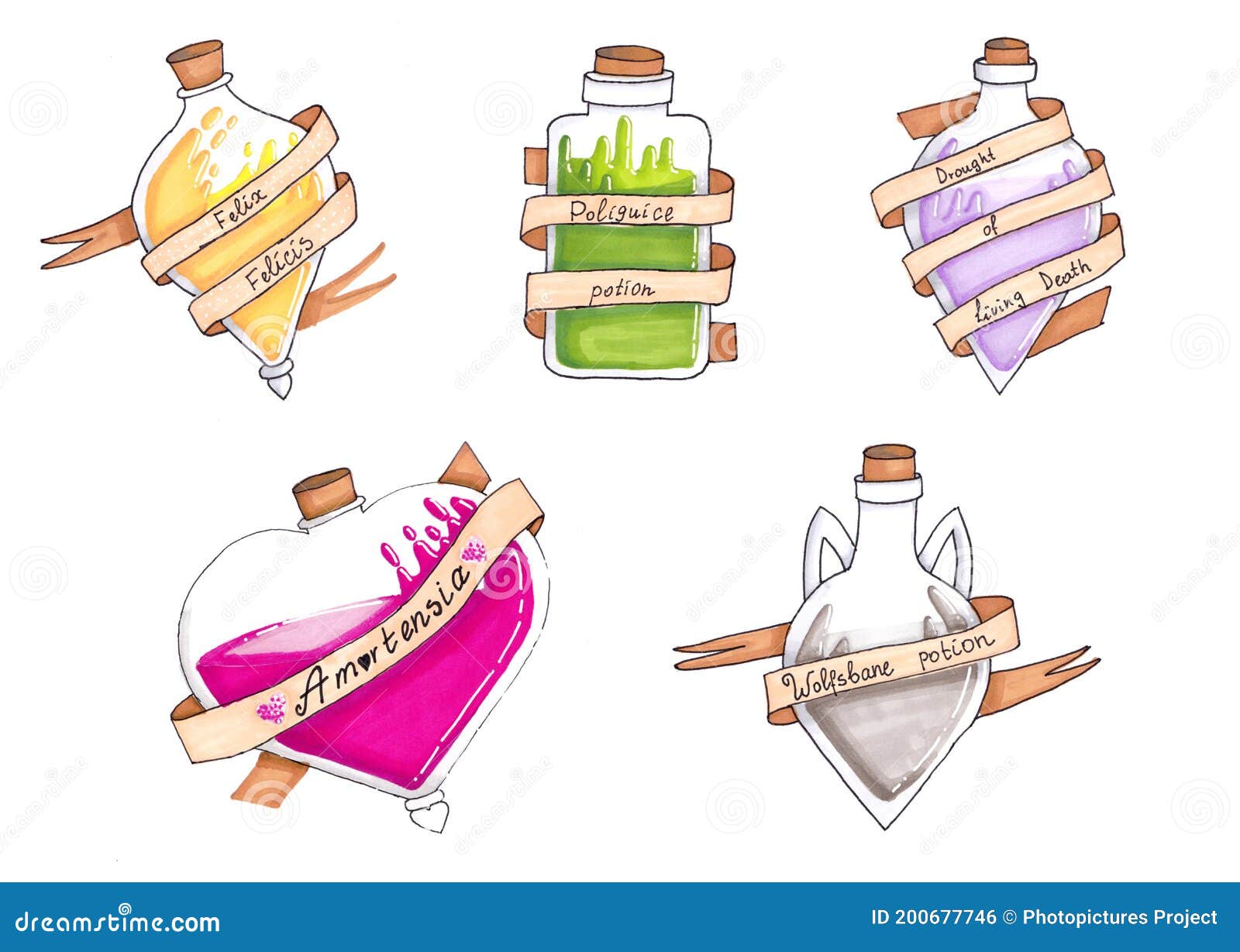 Magical Potion Drawing Stock Illustrations – 1,704 Magical Potion ...
