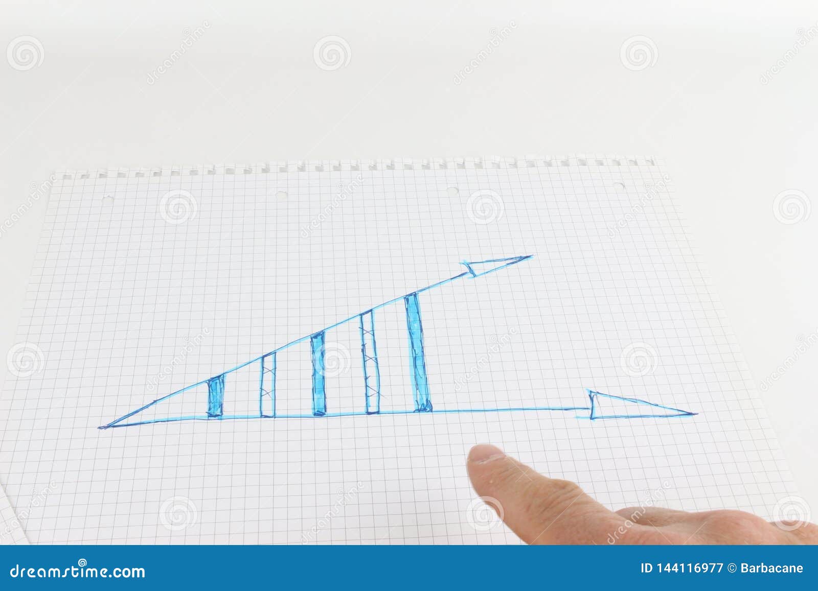 Handmade Drawing - Study of a Graph on a Sheet of Paper Stock Image ...