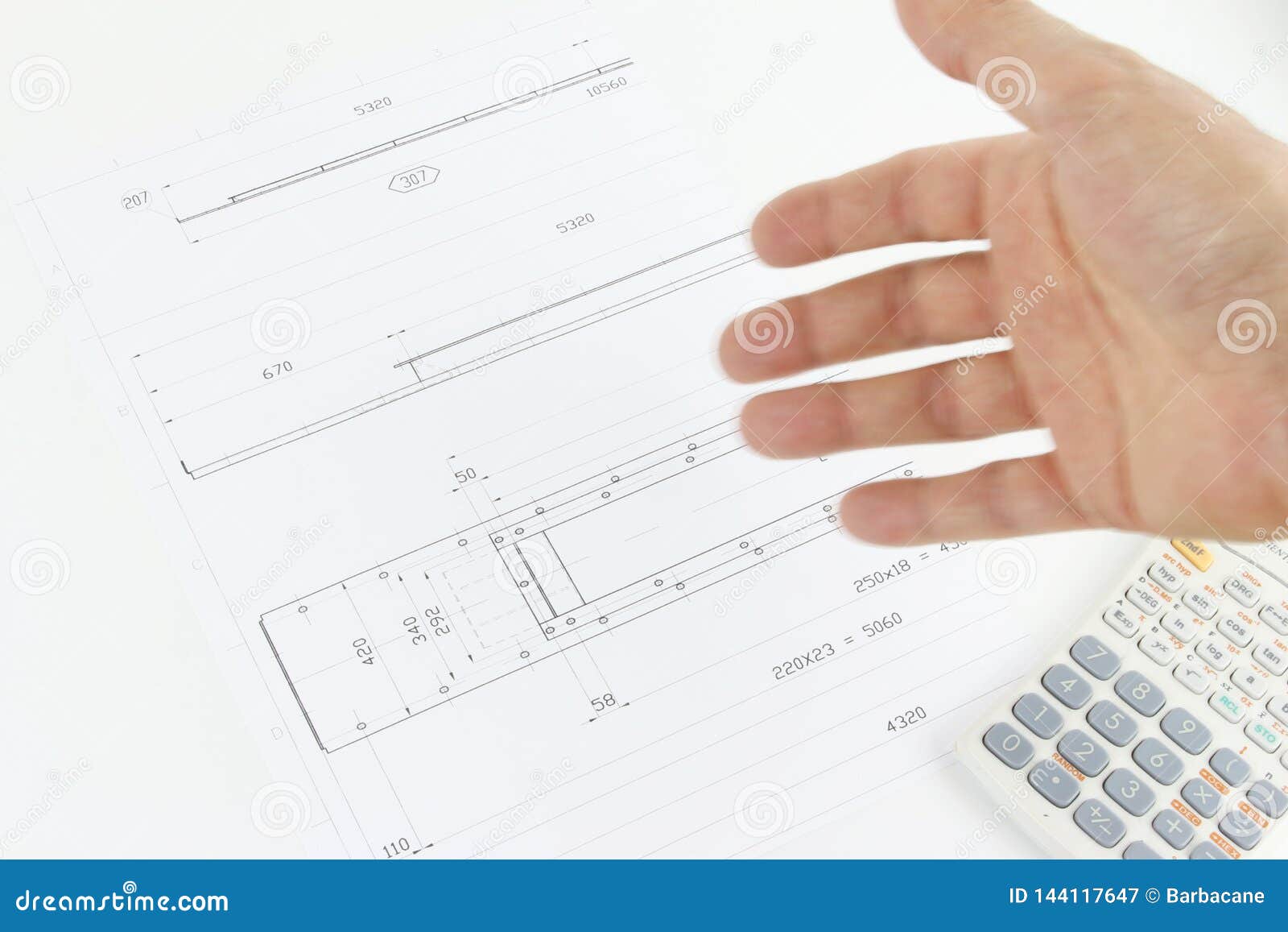 Handmade Drawing - Study of a Graph on a Sheet of Paper Stock Image ...