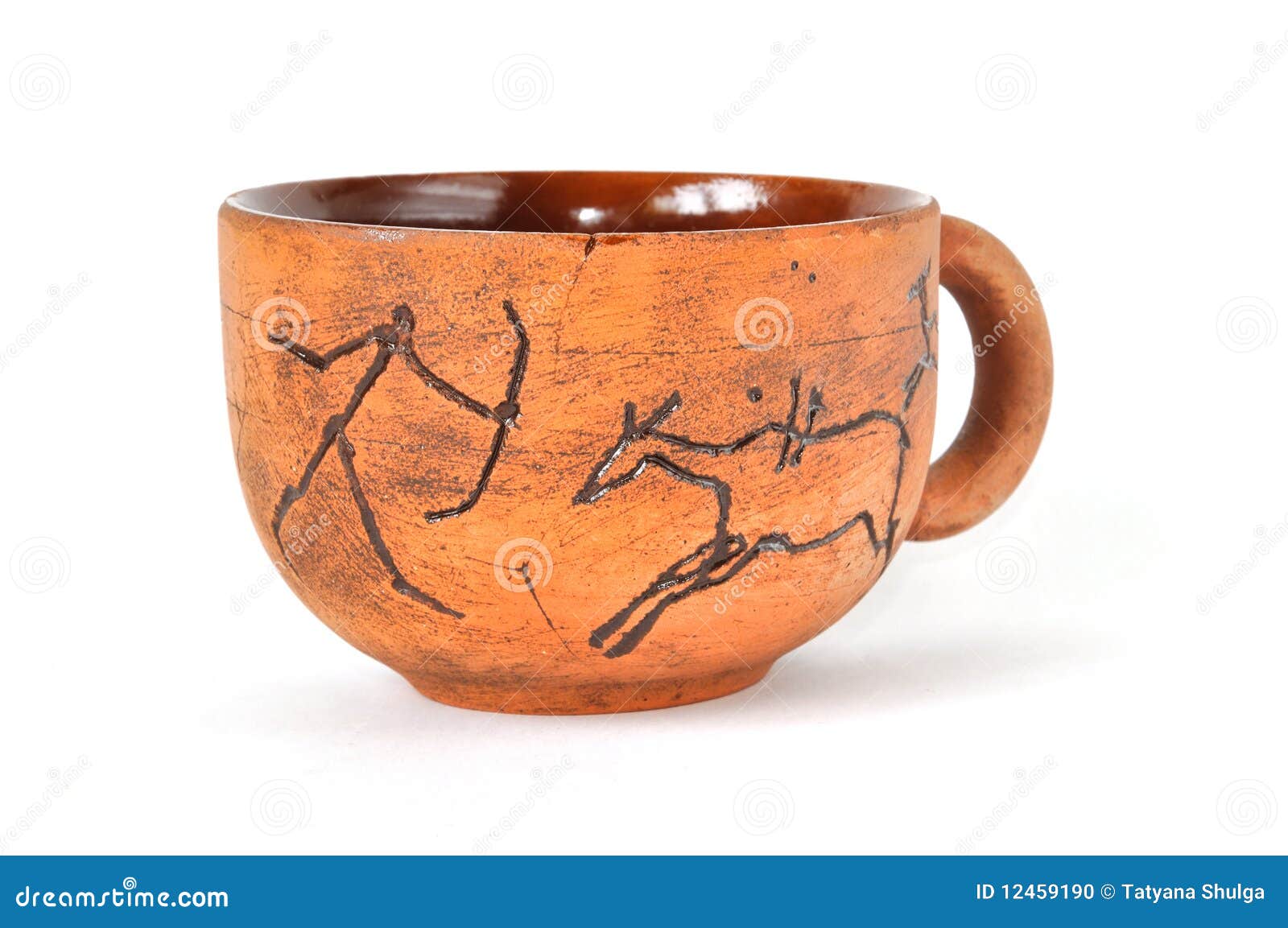 Handmade Earthenware Cup in Ancient Art Style Stock Photo - Image of ...