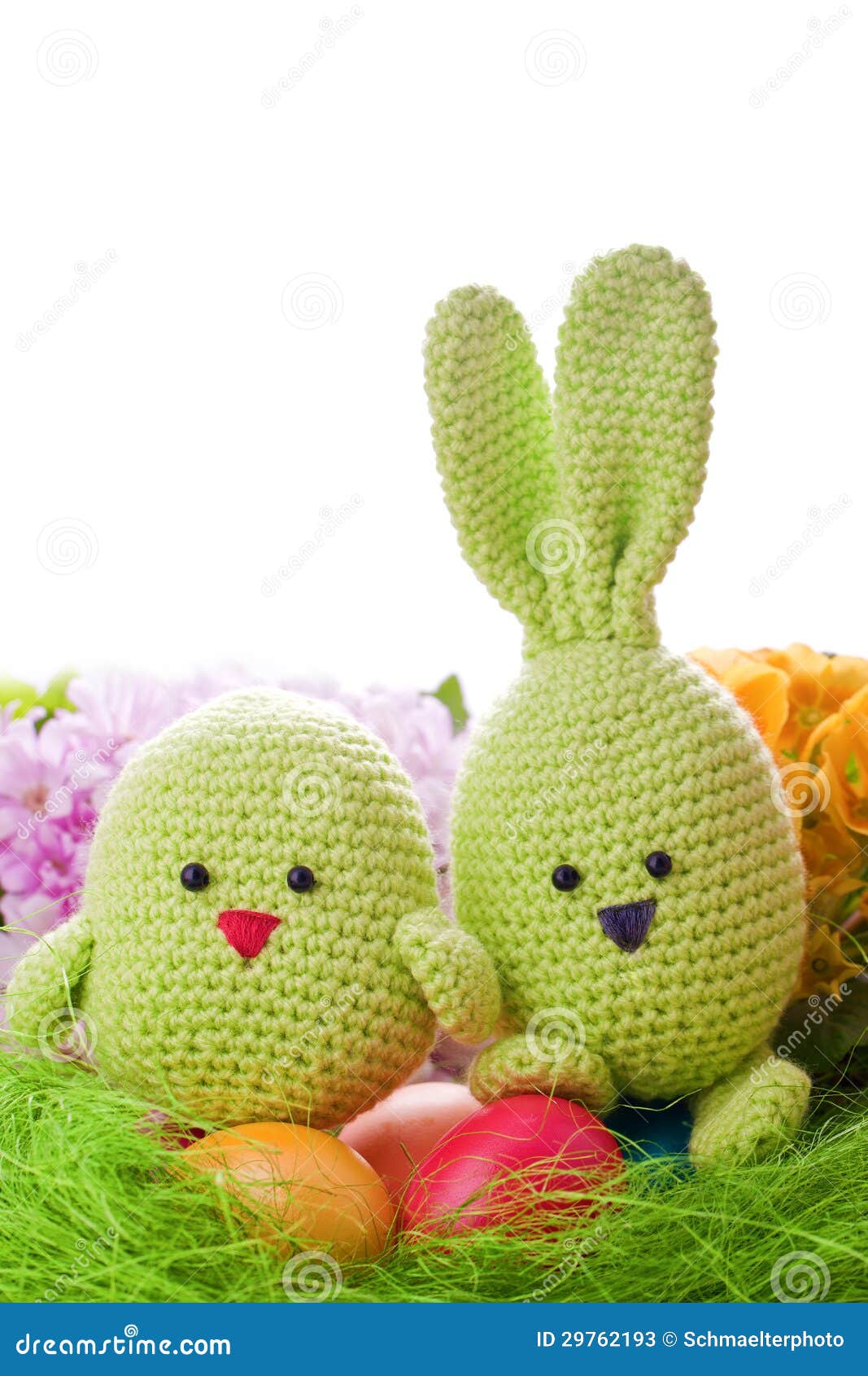 Handmade Easter Bunny and Chick Stock Image - Image of colorful, sunday ...