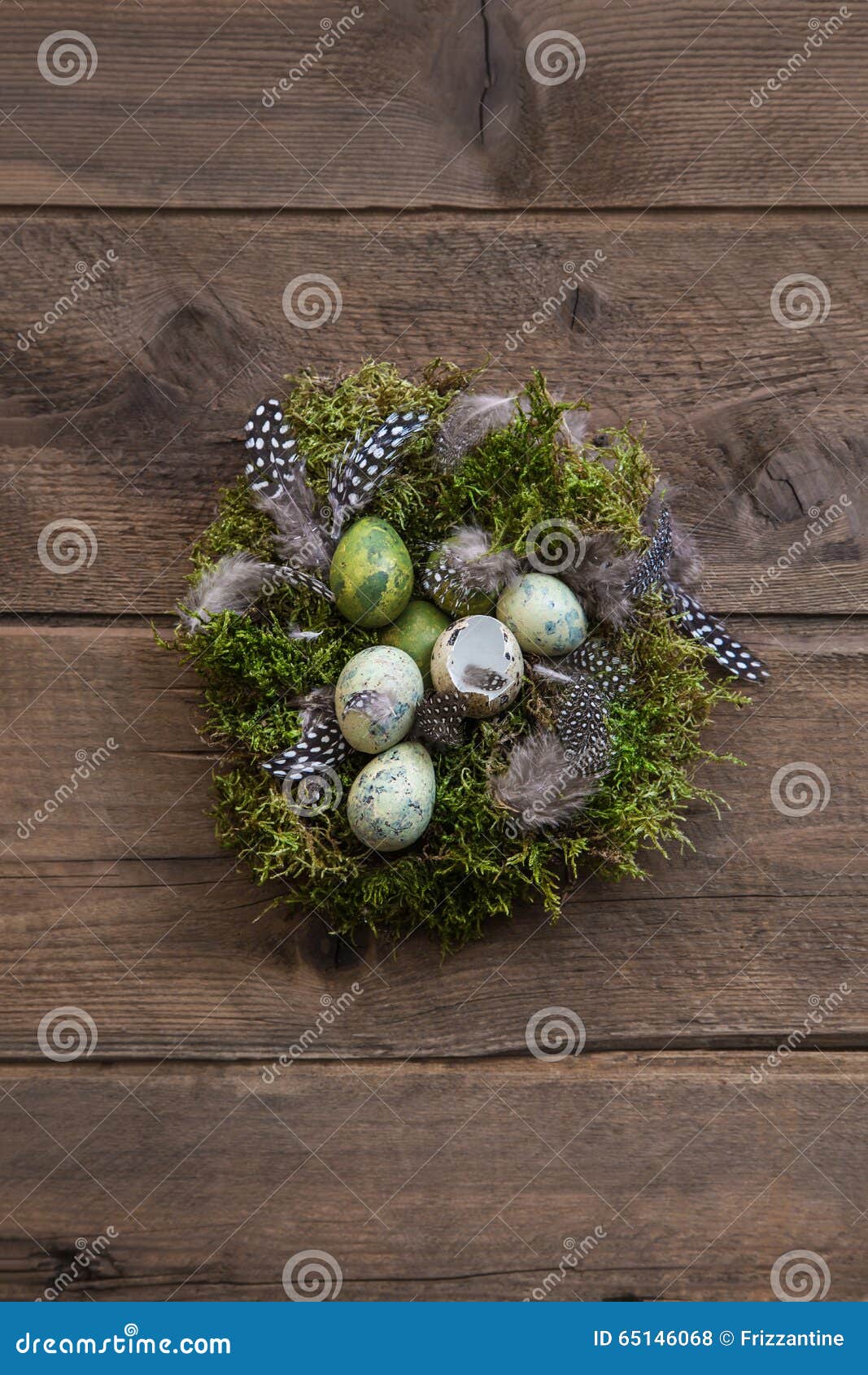 Handmade Easter Nest with Natural Material for a Decoration Idea Stock ...