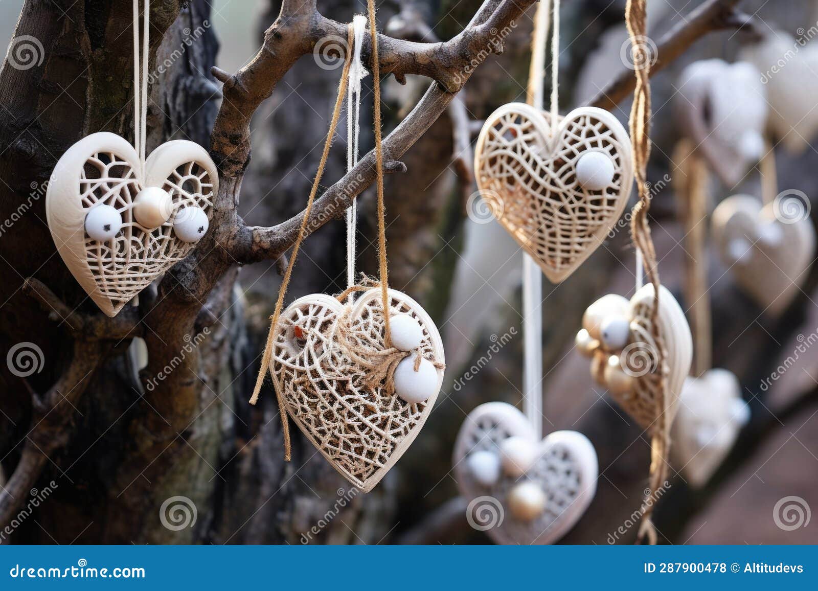 Handmade Eco-friendly Decorations on a Tree Stock Photo - Image of tree ...