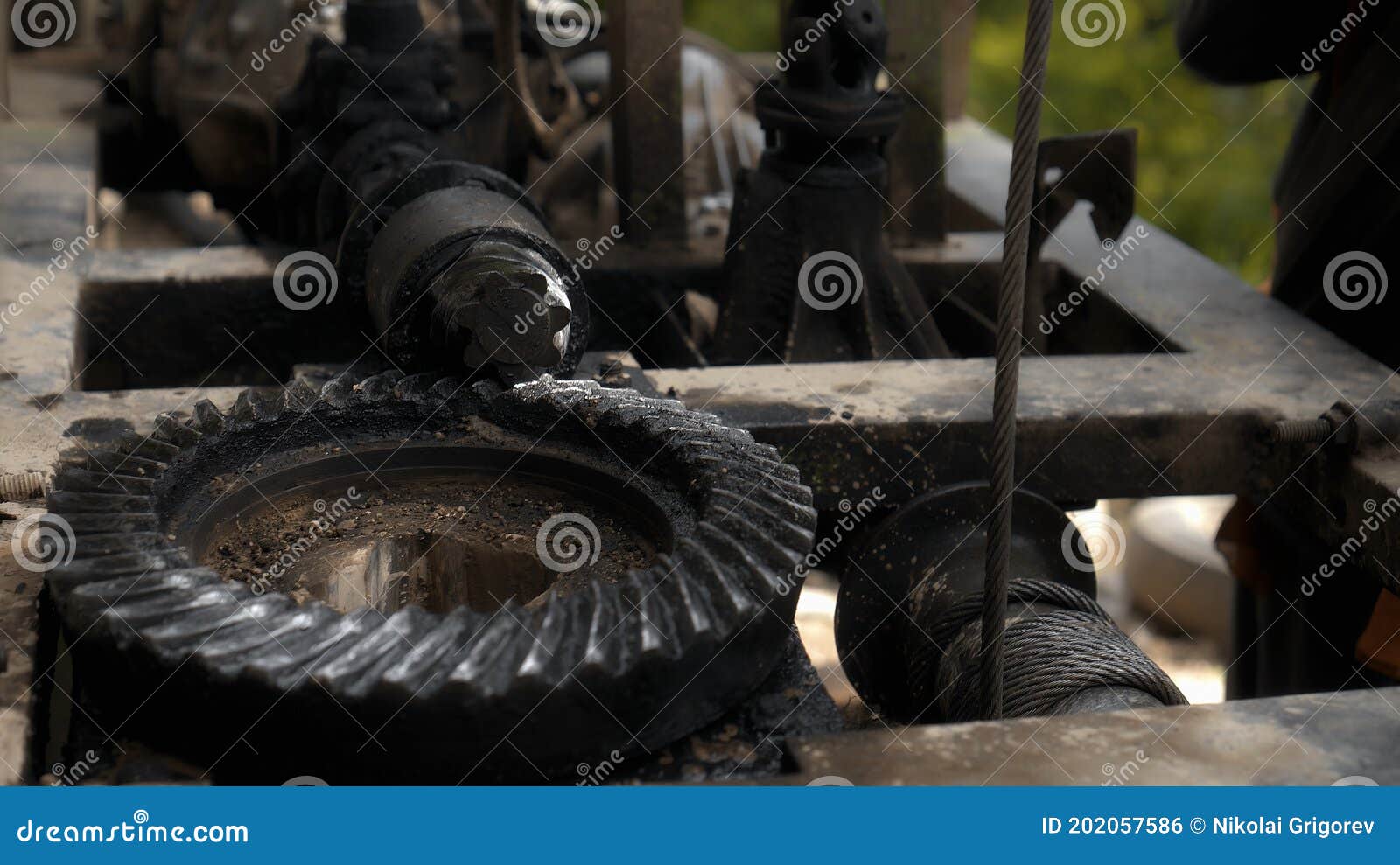 Handmade Equipment for Producing Oil with Digging a Ground Stock Photo ...