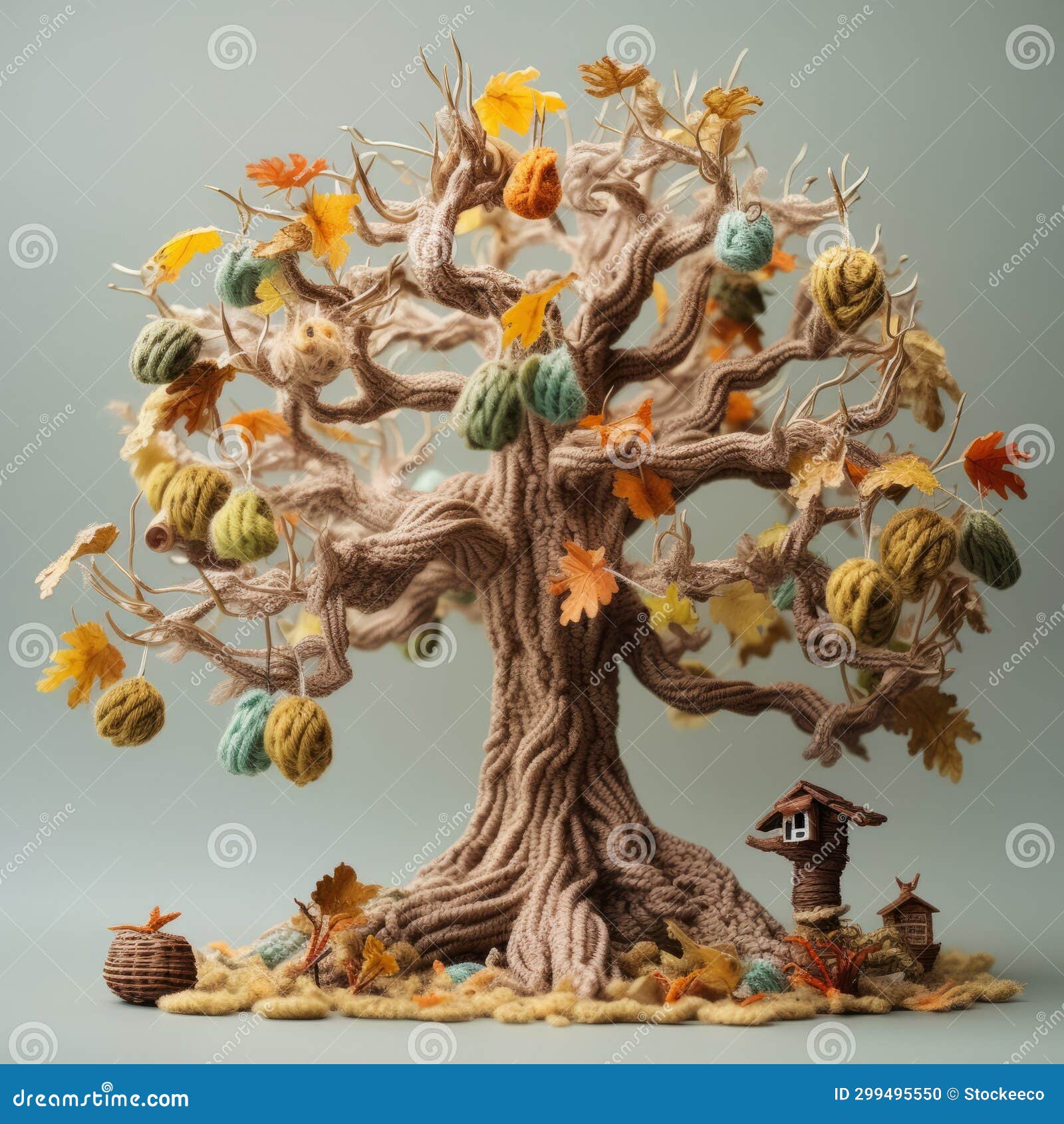 Handmade Autumn Tree: Intricate Storytelling in Filp Hodas Style Stock ...