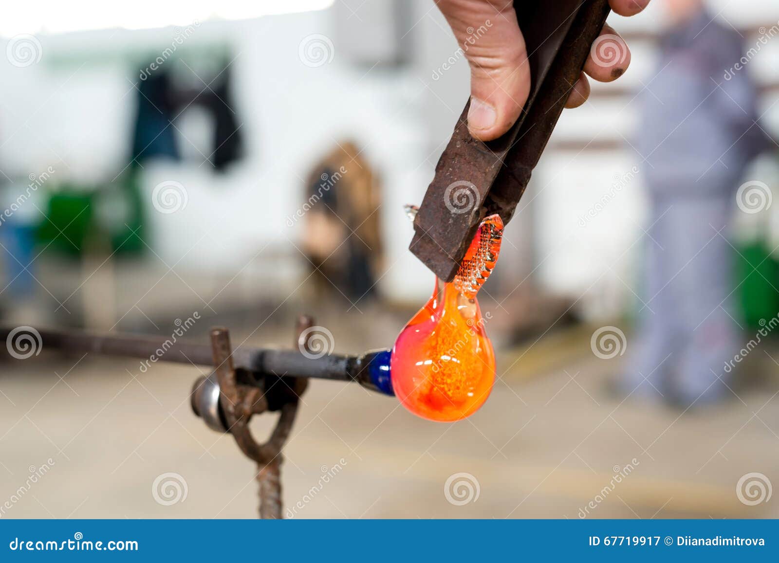 Handmade Figures of Melted Glass Stock Image - Image of burning ...