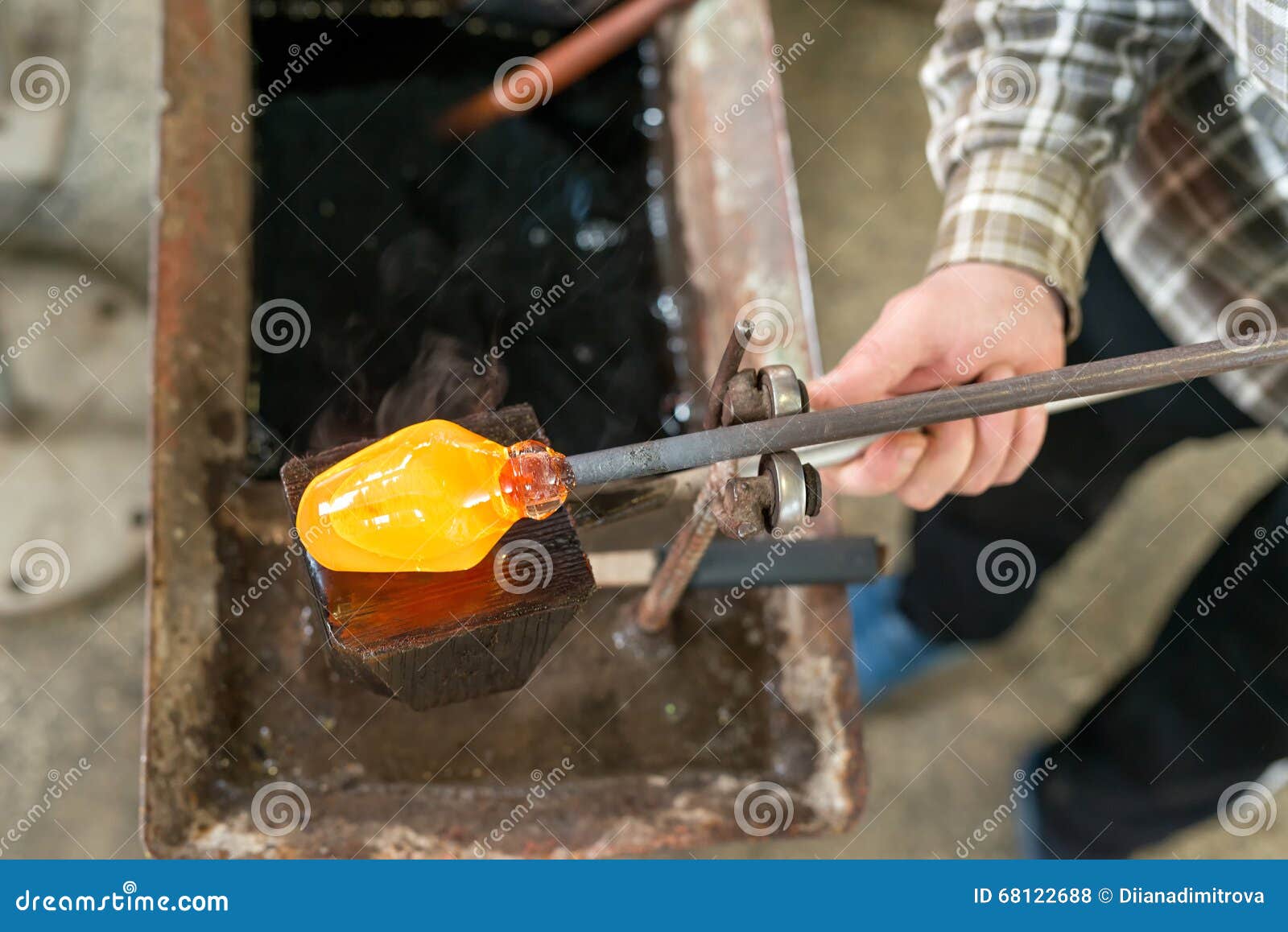 Handmade Figures of Melted Glass Stock Photo - Image of industry ...