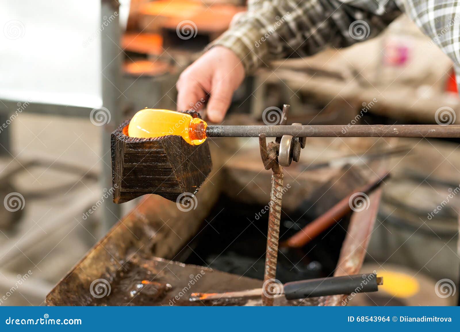 Handmade Figures of Melted Glass Stock Photo - Image of blowing ...