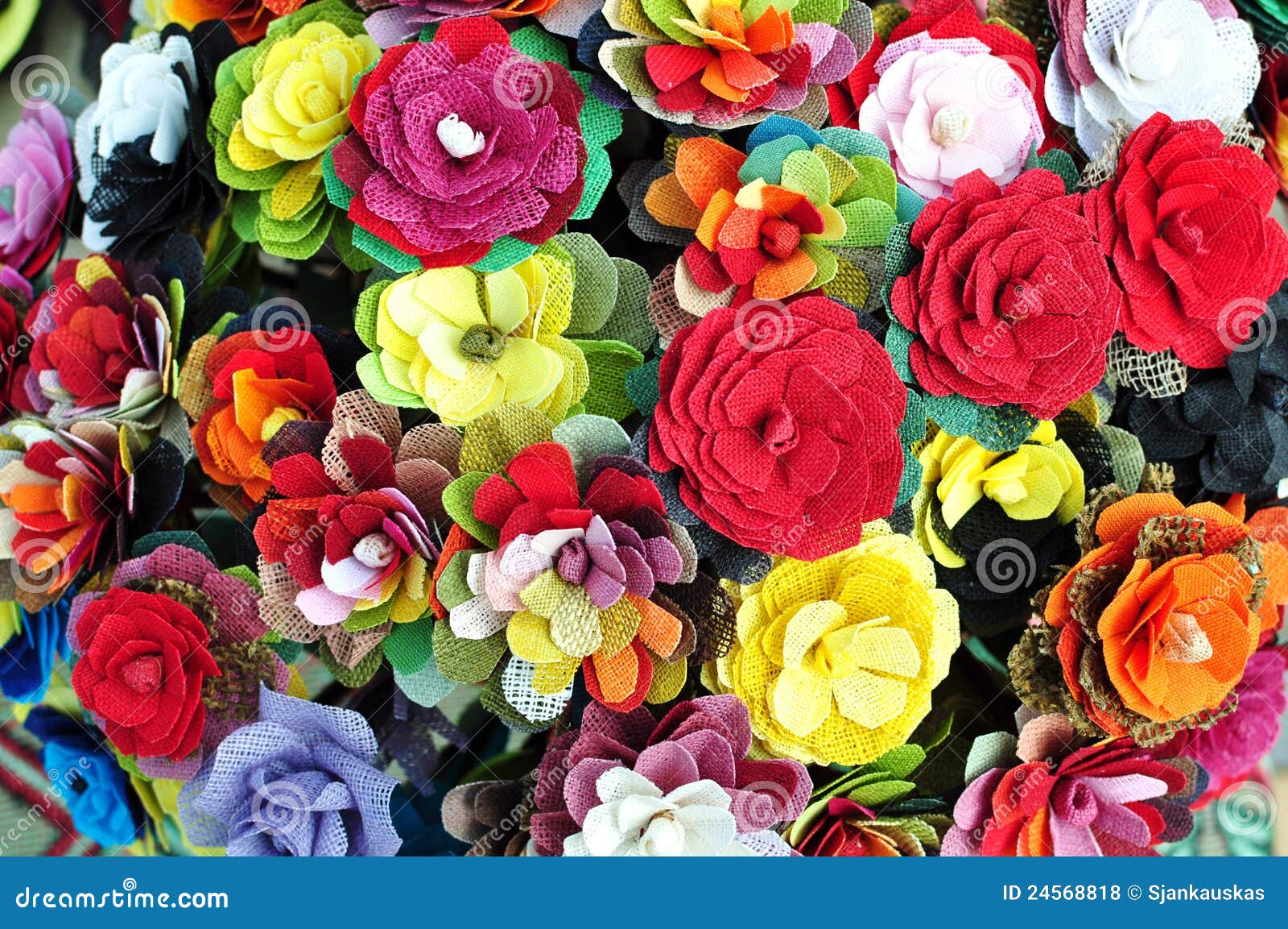 Handmade Flowers Background Stock Photo - Image of abstract, decorative ...
