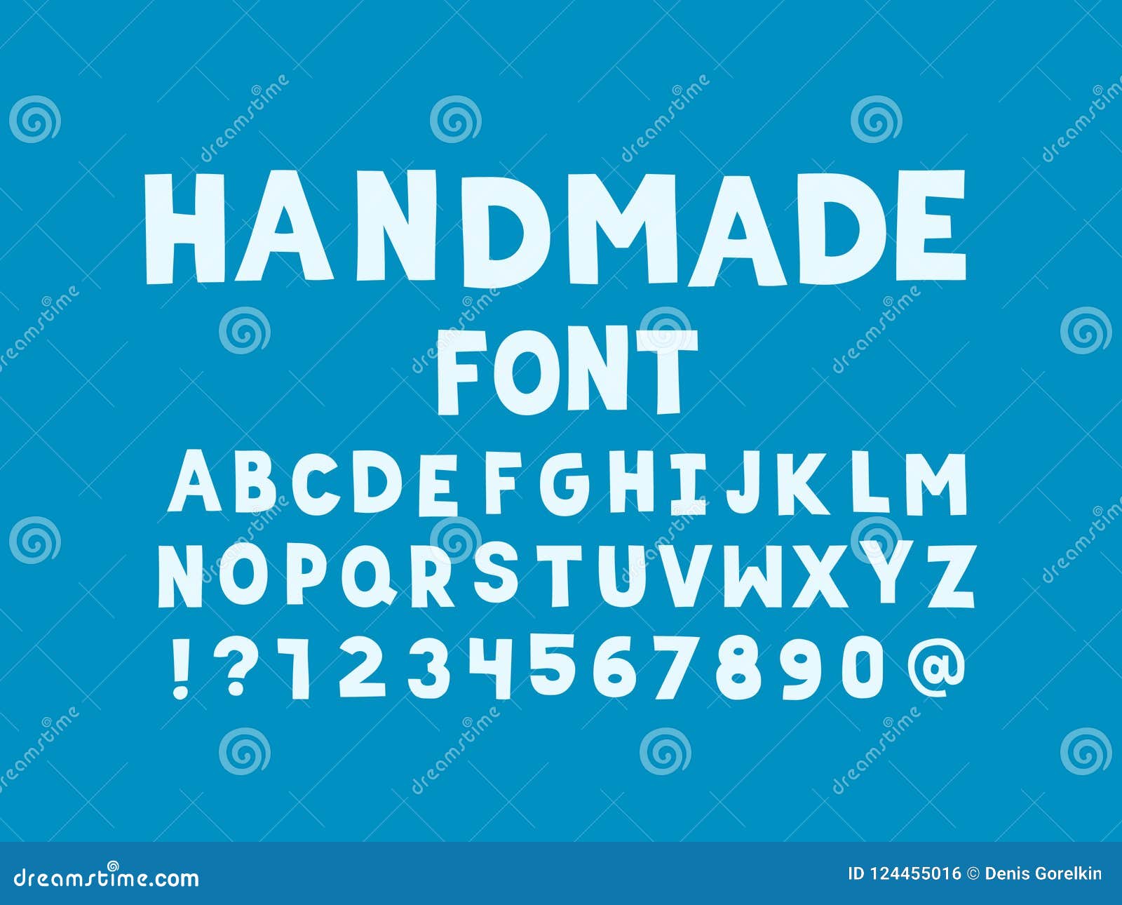 Handmade Font. Vector Alphabet Stock Vector - Illustration of word ...