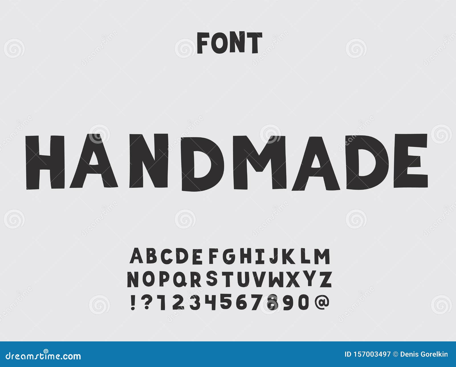 Handmade font. Vector stock vector. Illustration of number - 157003497