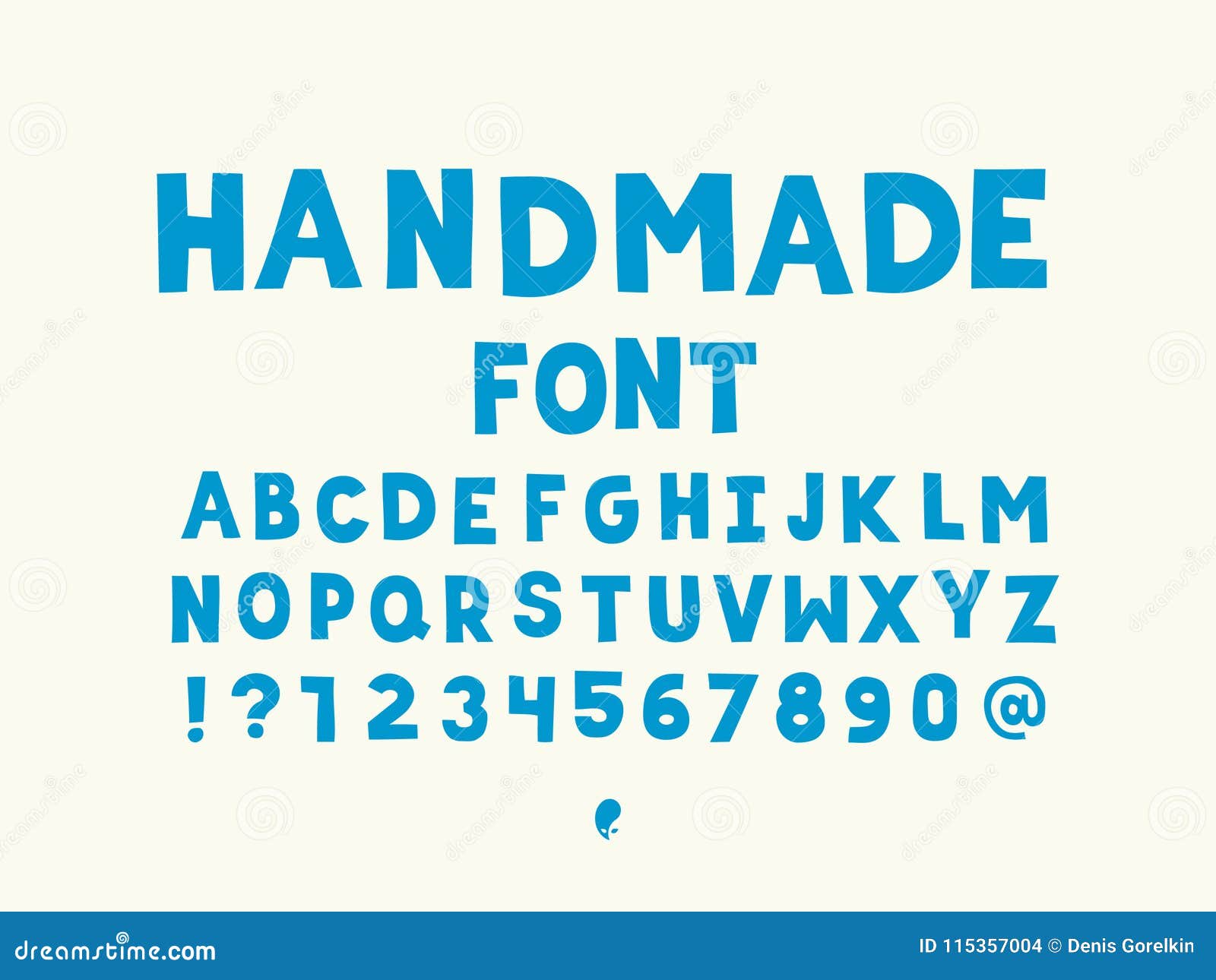Handmade font. Vector stock vector. Illustration of symbol - 115357004