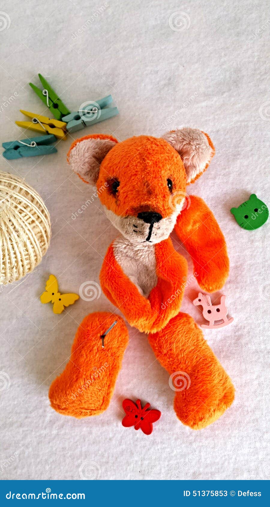 Fox Teddybear friend. stock image. Image of awesome, teddybear - 51375853