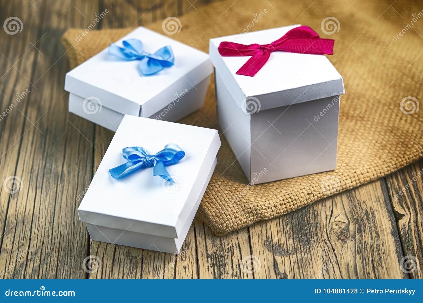 Handmade gift boxes stock photo. Image of holiday, brown - 104881428