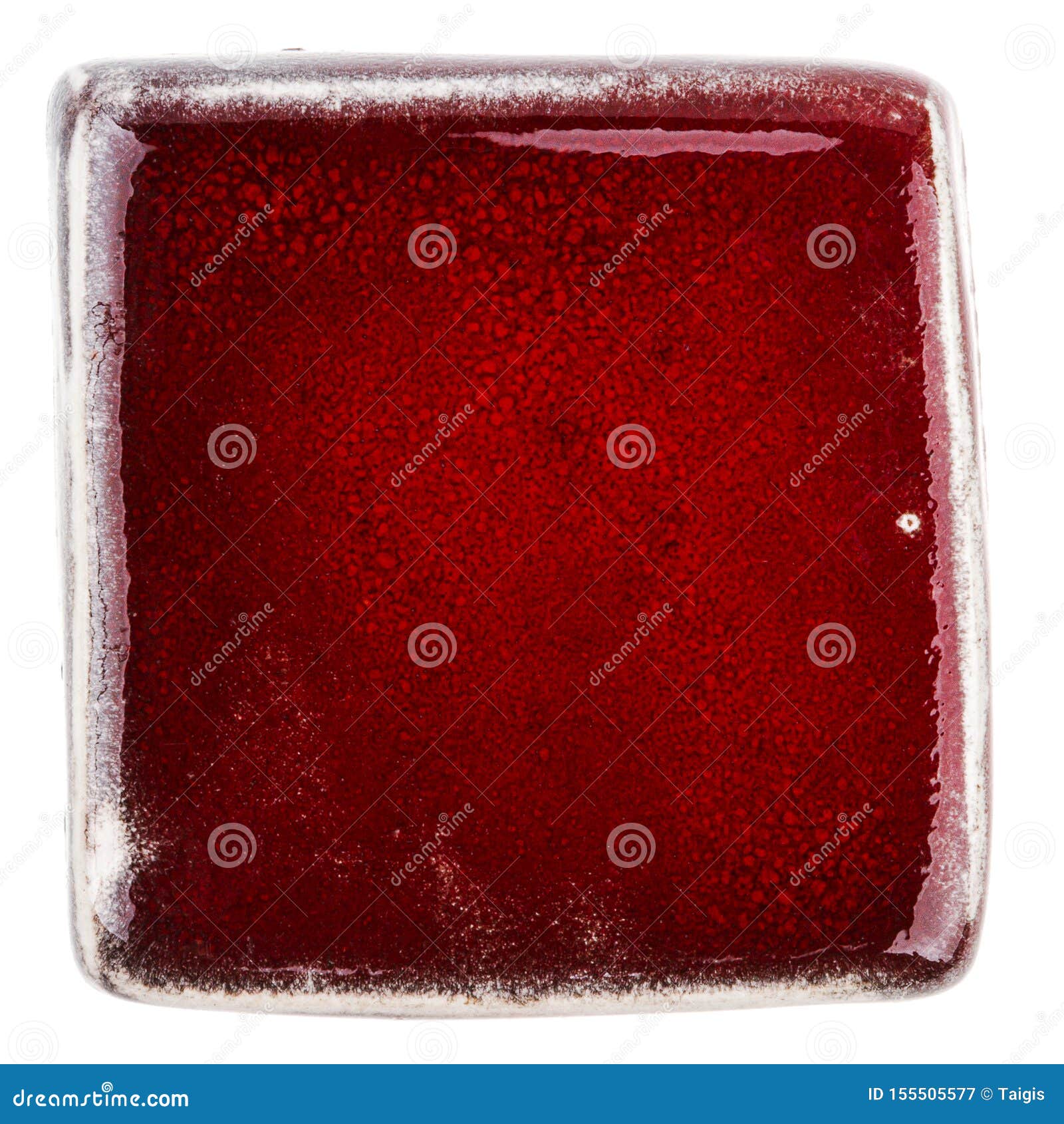 Handmade Glazed Red Ceramic Tile Stock Image - Image of pattern, clay ...