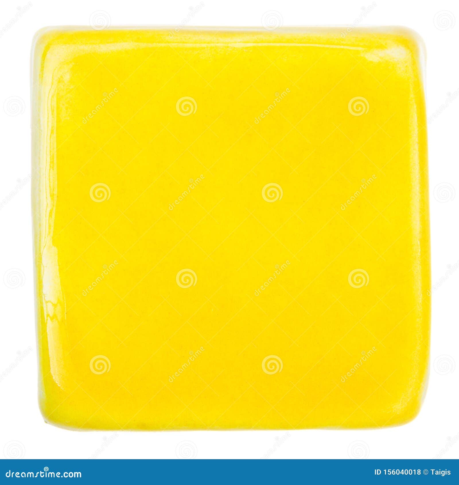 Handmade Glazed Yellow Ceramic Tile Stock Photo - Image of artwork ...
