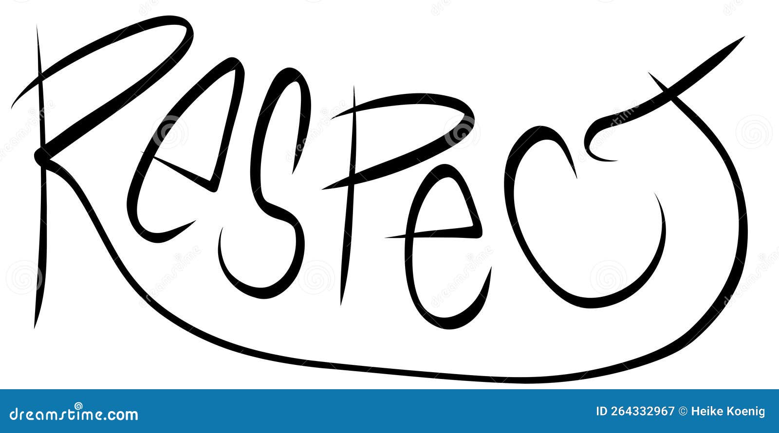 Handmade Graffiti Lettering Respect Nature Stock Vector - Illustration ...