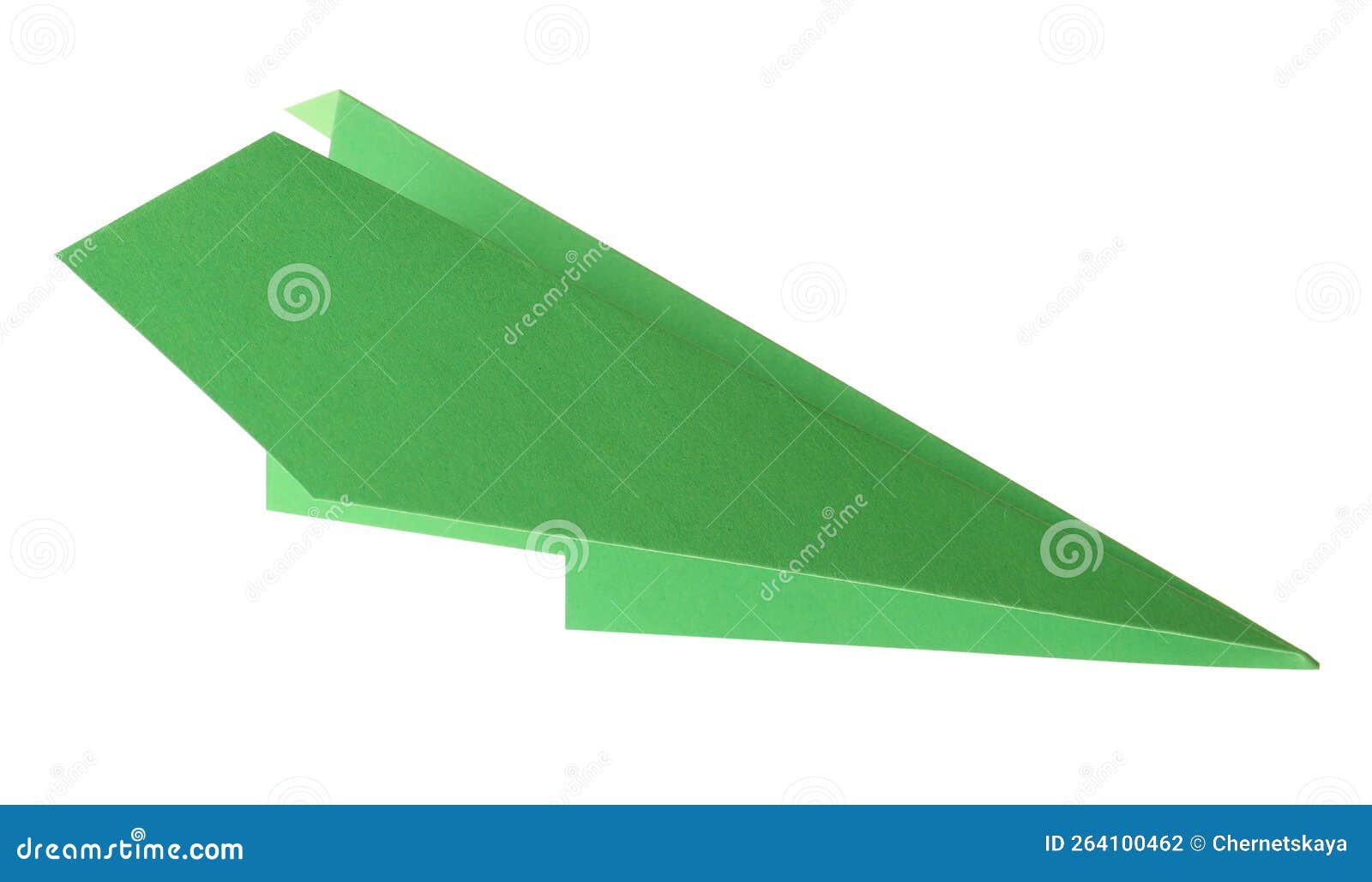 Handmade Green Paper Plane Isolated on White Stock Photo - Image of ...