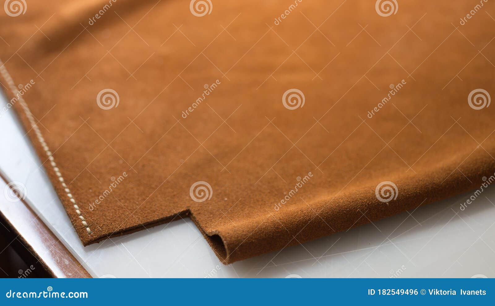 Handmade Handicraft Leather Bag Sewing Process. Leather Workshop ...